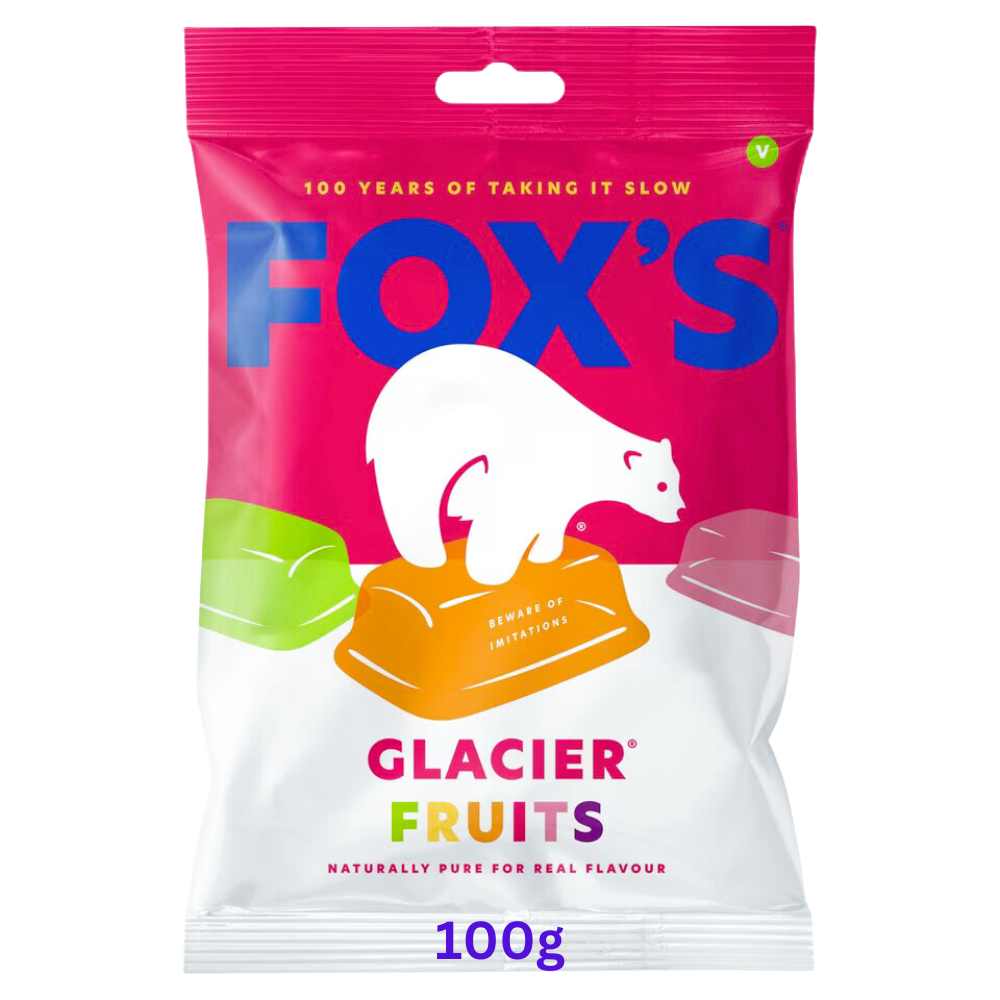 Foxs Glacier Fruits PMP 100g - British Sweets & Treats – British Sweets ...